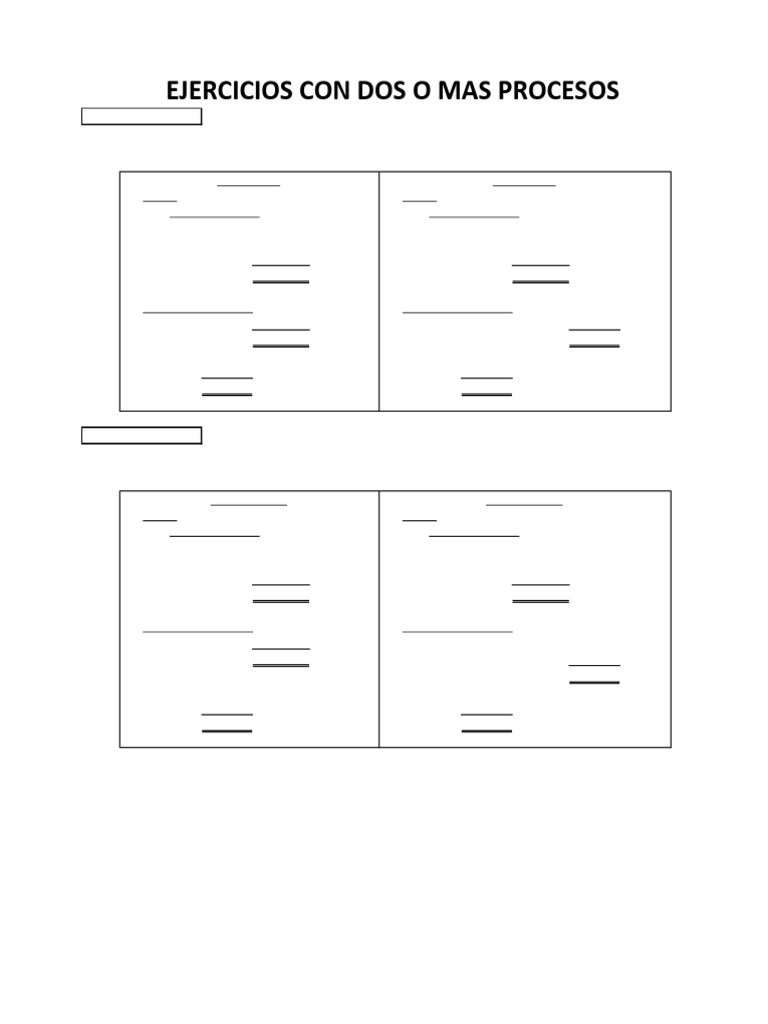 02 Ejercicios Dos o Mas Procesos Del 1 Al 20 | PDF | Ingeniero civil | Economias