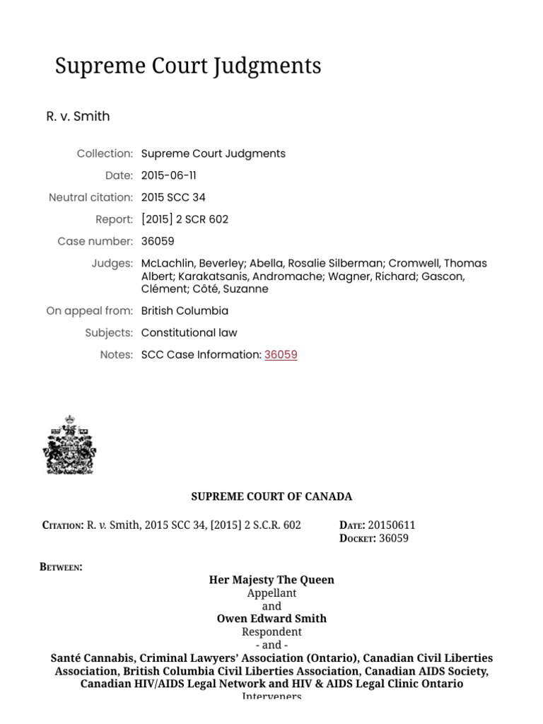 v. vs smith cannabis | PDF | Cannabis (Drug) | Medical Cannabis