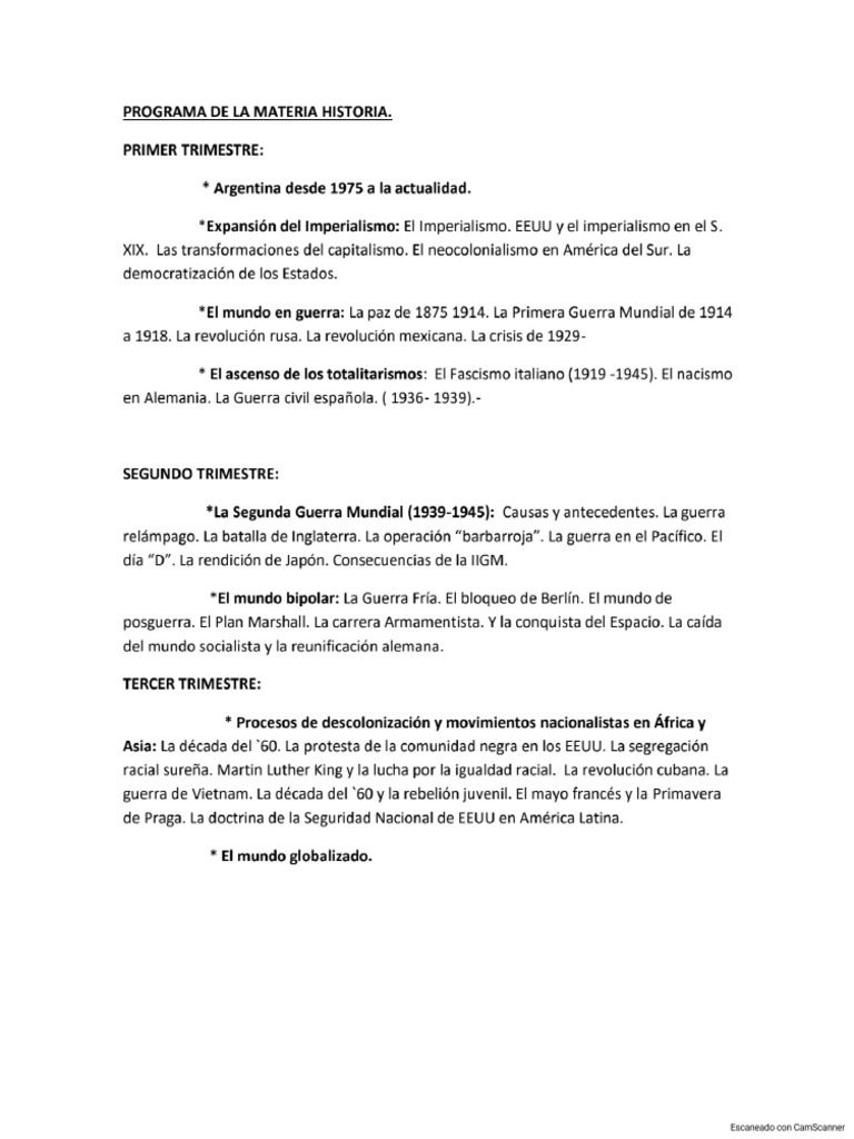 Programa 2025 1 | PDF