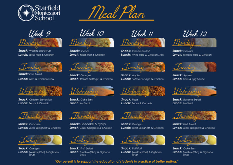 School Meal Plan Overview | PDF