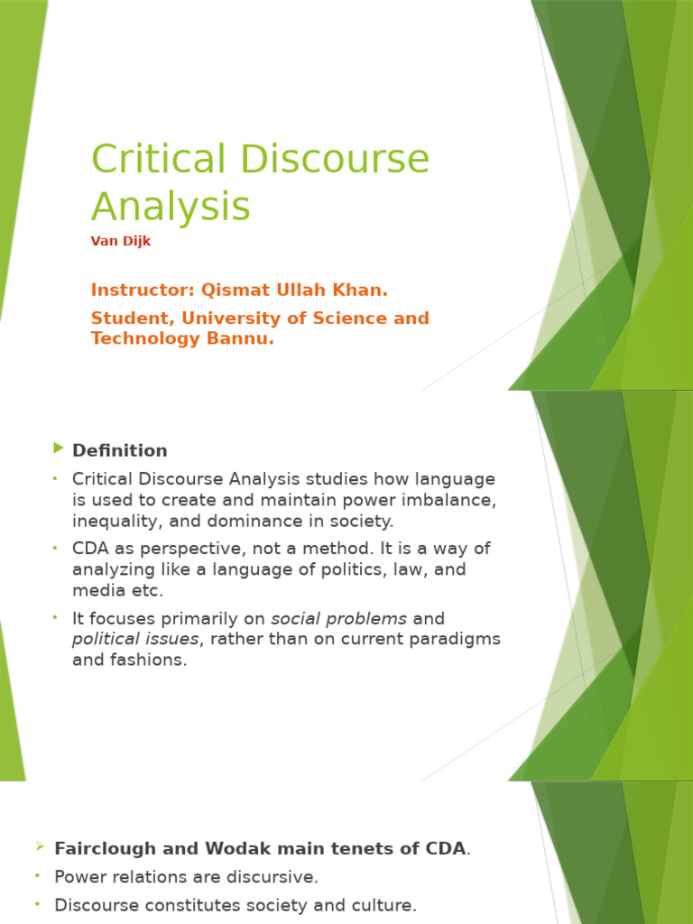 Understanding Critical Discourse Analysis | PDF | Human Communication ...