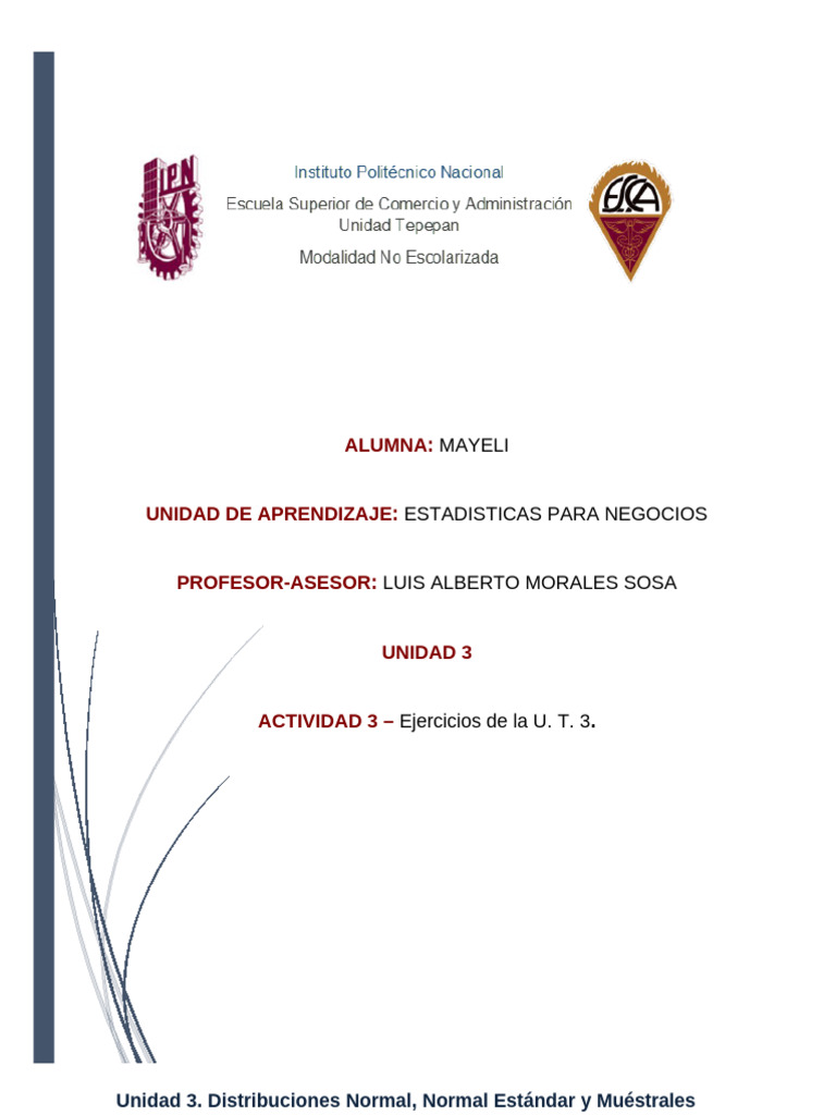 Ejercicios Ut3 | PDF | Teoría estadística | Teoría de probabilidad