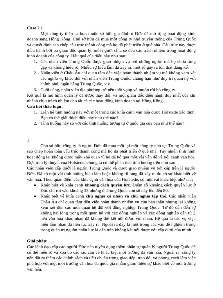 Case 2.1 (IHRM) | PDF