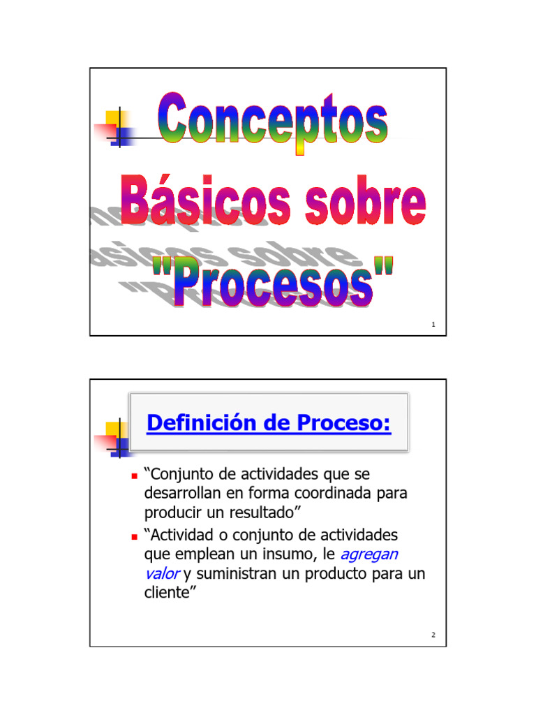 1-1- Conceptos básicos de procesos | PDF | Business | Cliente