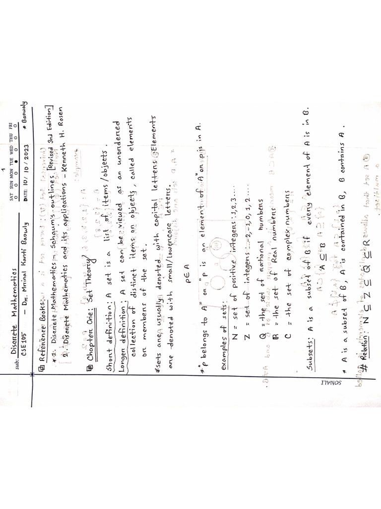 Discrete Mathematics(2.1) | PDF