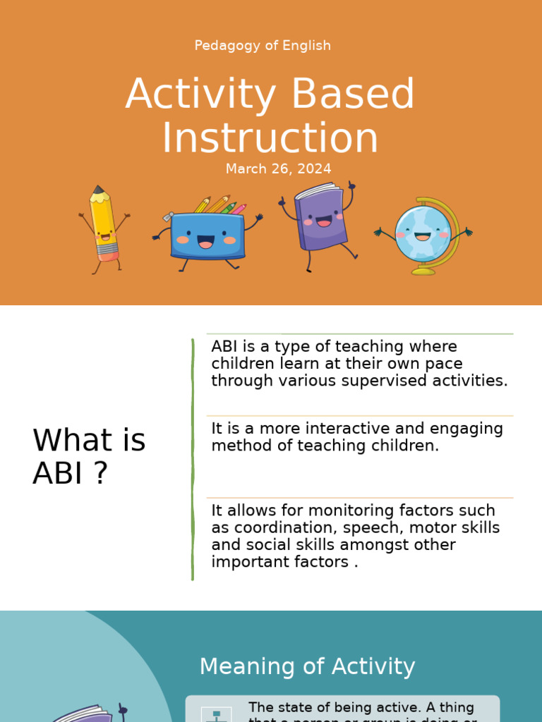 Unit III - Activity Based Instruction | PDF | Learning | Motivational
