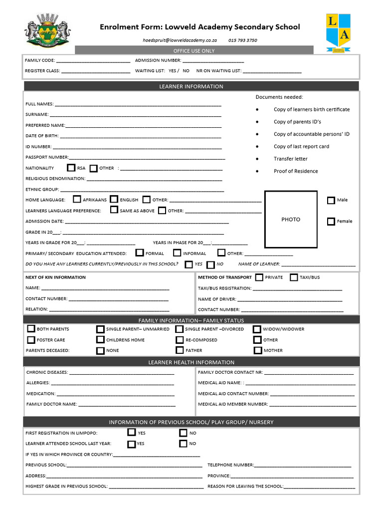 2022 Enrolment Form New Secondary | PDF | Indemnity | Payments