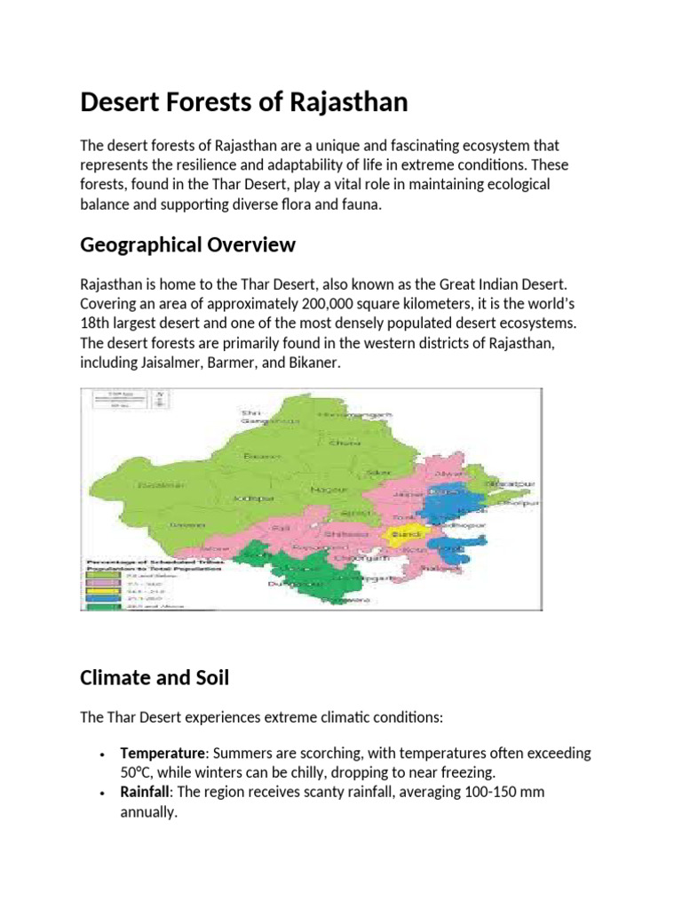 Desert Forests of Rajasthan | PDF | Desert | Forests