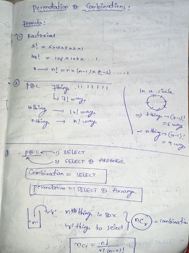 Permutations and Combinations | PDF
