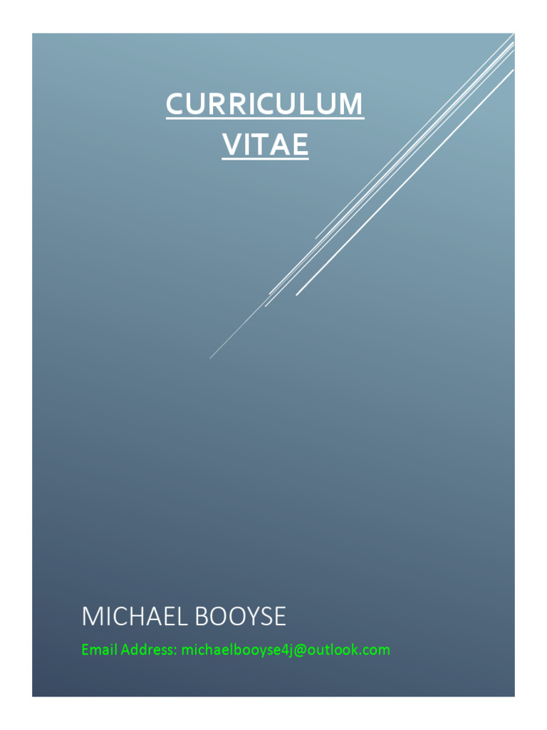 Curriculum Vitae: Michael Booyse | PDF