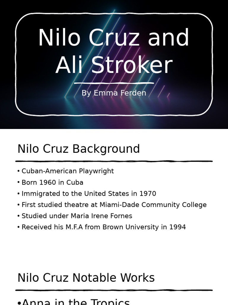 Nilo Cruz and Ali Stroker: Accessibility in Arts | PDF