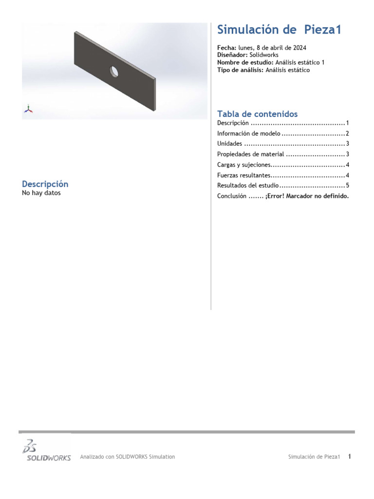Pieza PDF | PDF | Elasticidad (Física) | Estrés (Mecánica)