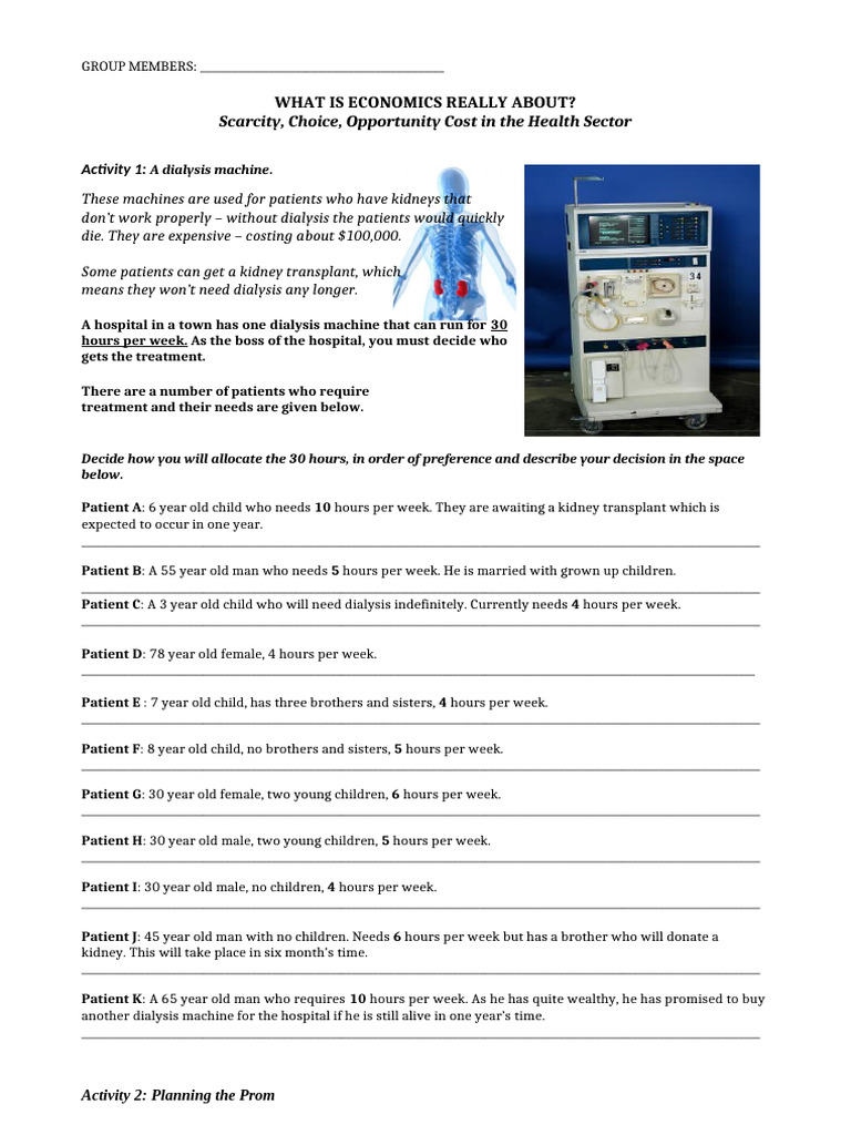 #Assignment-Scarcity and Choices Activities | PDF