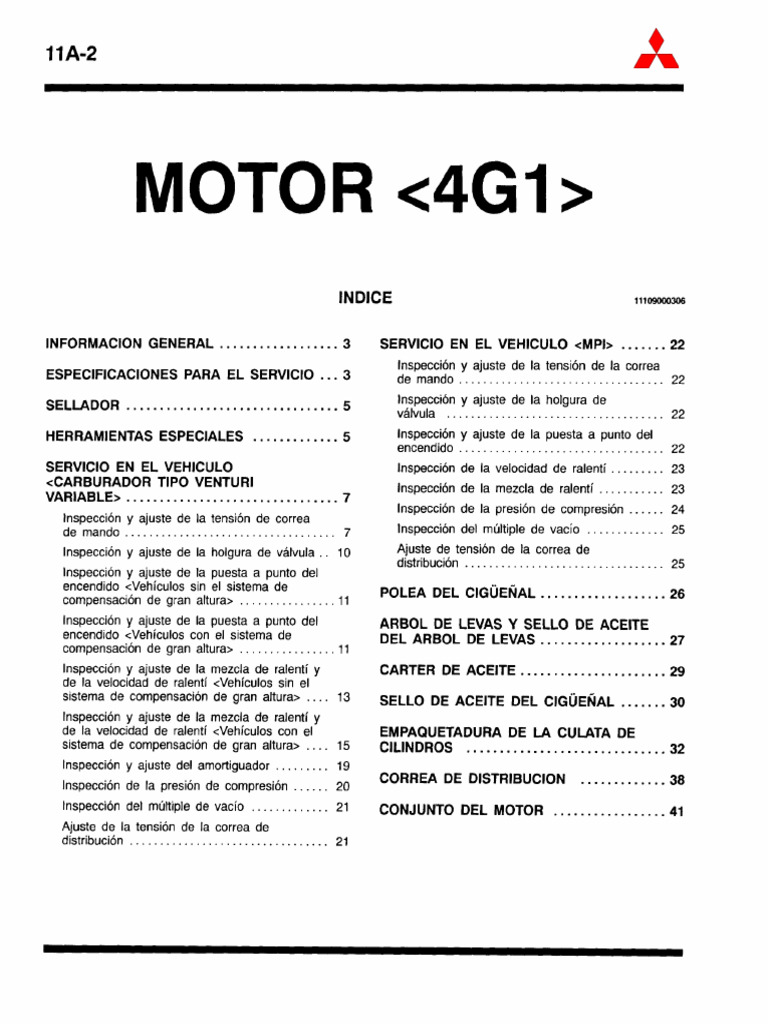 Mitsubishi-Signo 2006 ES Manual de Taller Motor 479983e8d7 | PDF