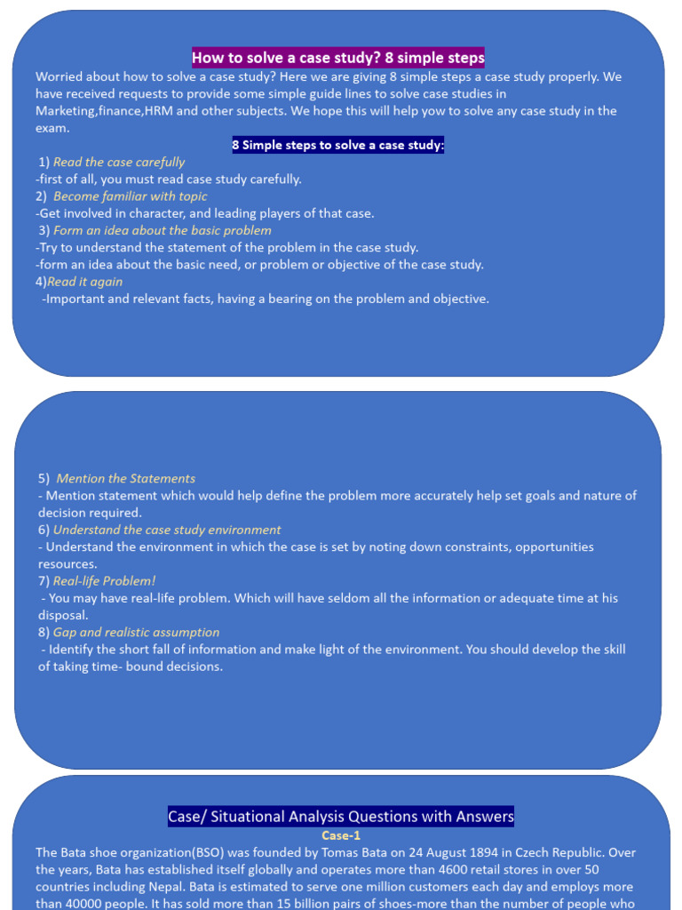 8 Steps to Solve Case Studies Effectively | PDF | Marketing | Pricing