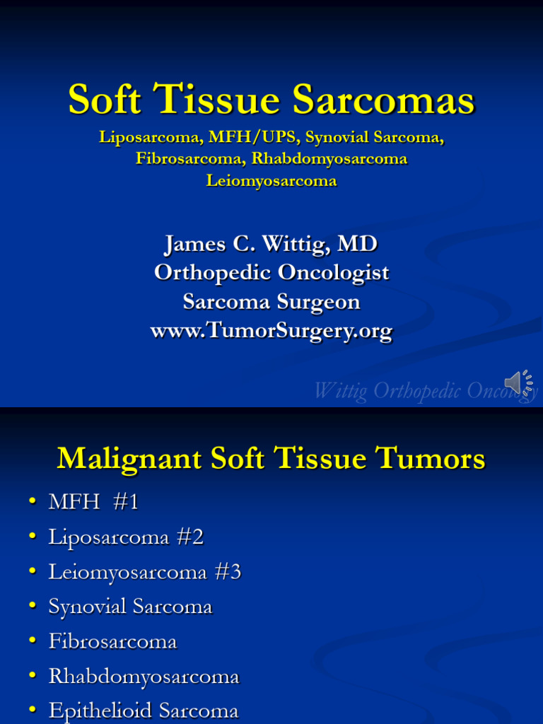 PDF Lecture 10 Malignant Soft Tissue Tumors | PDF | Sarcoma | Magnetic ...