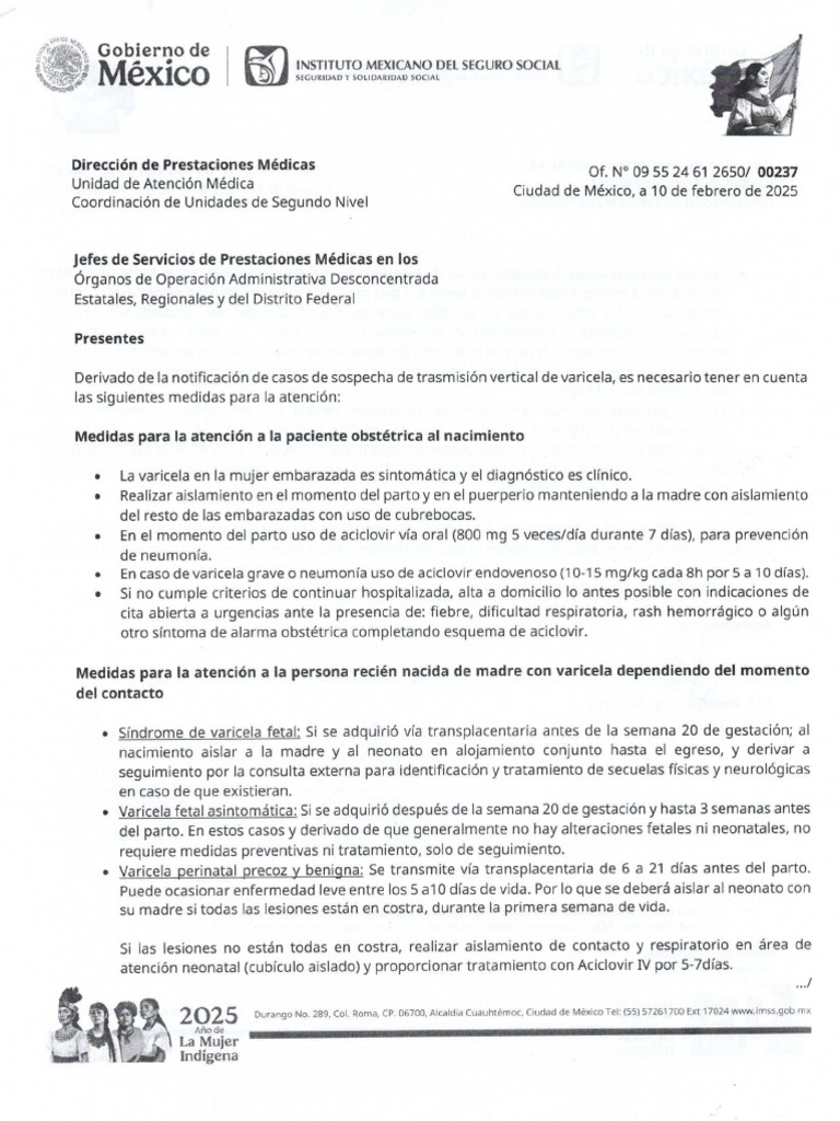 Ofic. 237 Circular Varicela | PDF