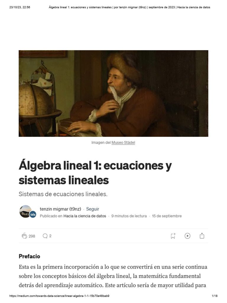 Álgebra Lineal 1 - Ecuaciones y Sistemas Lineales - Por Tenzin Migmar (t9nz) - Septiembre de ...