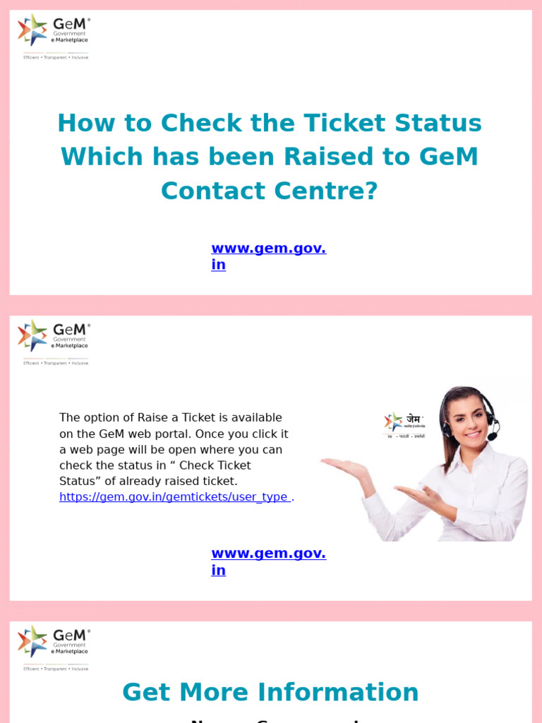How To Check The Ticket Status Which Has Been Raised To GeM Contact ...
