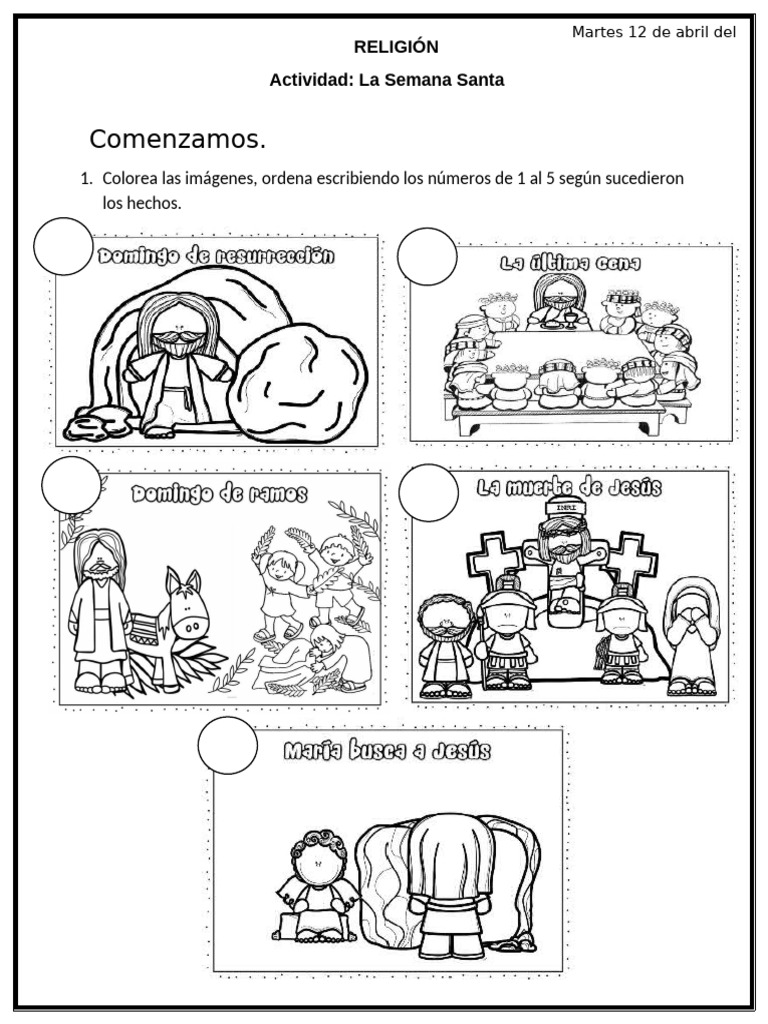 Actividades de Semana Santa para Niños | PDF