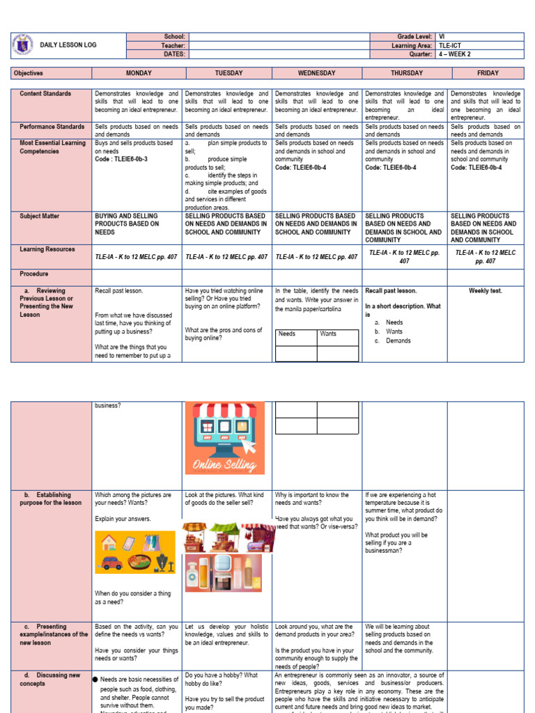 WEEK1 DLL TLE ICT Q1 Week 2 Revised | PDF