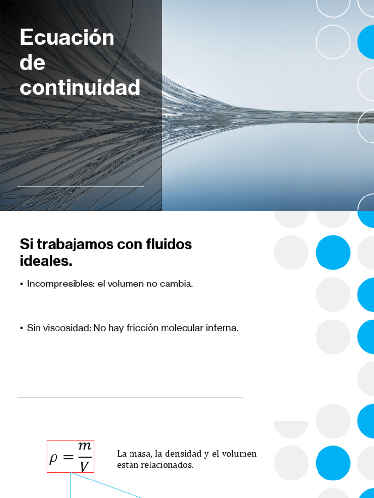 Ecuación de Continuidad | PDF | Descarga (hidrología) | Flujo