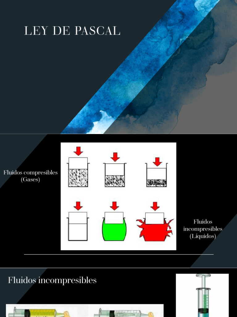 Ley de Pascal | PDF | Presión | Líquidos