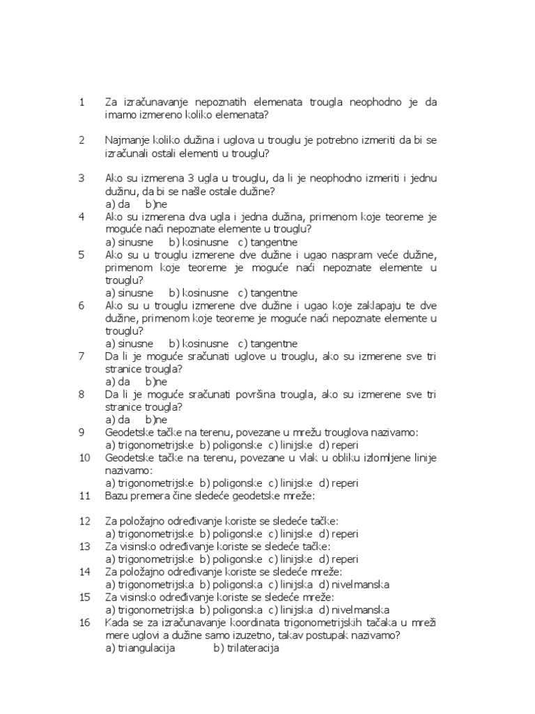 Test Pitanja 2 | PDF