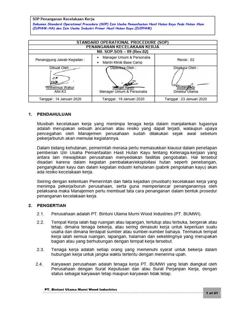 14 SOP K3 Dan SK Petugas K3 | PDF