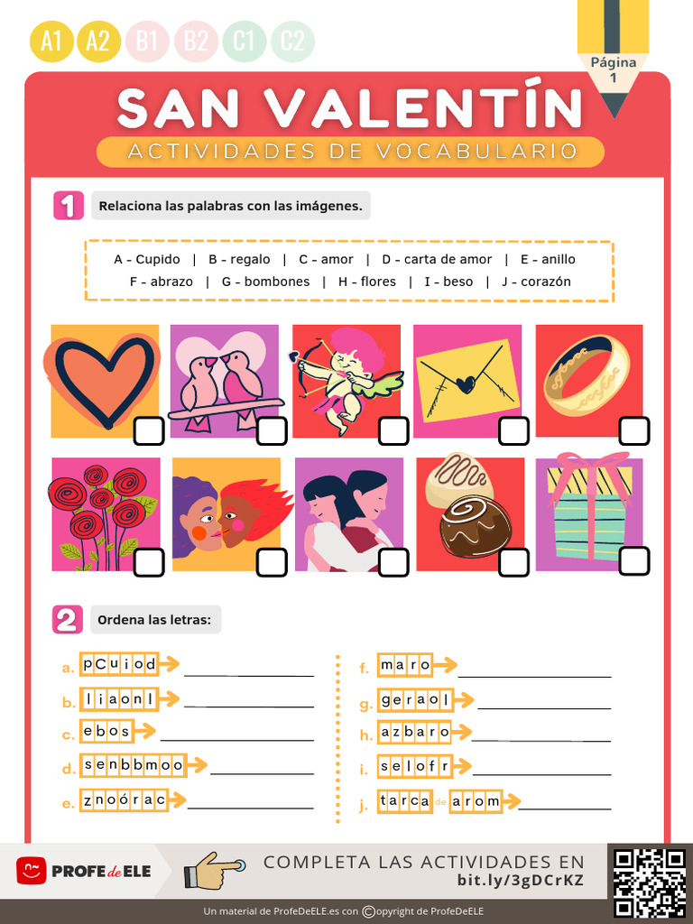 Cuadernillo de Actividades - San Valentín (v.1.0) | PDF | Amor