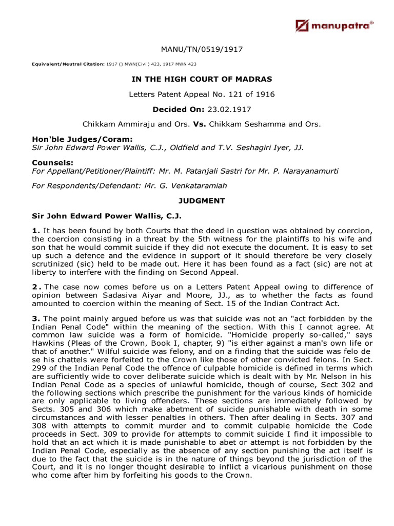 Chikkam Ammiraju and Ors Vs Chikkam Seshamma and Ot0170488COM653213 | PDF | Murder | Felony