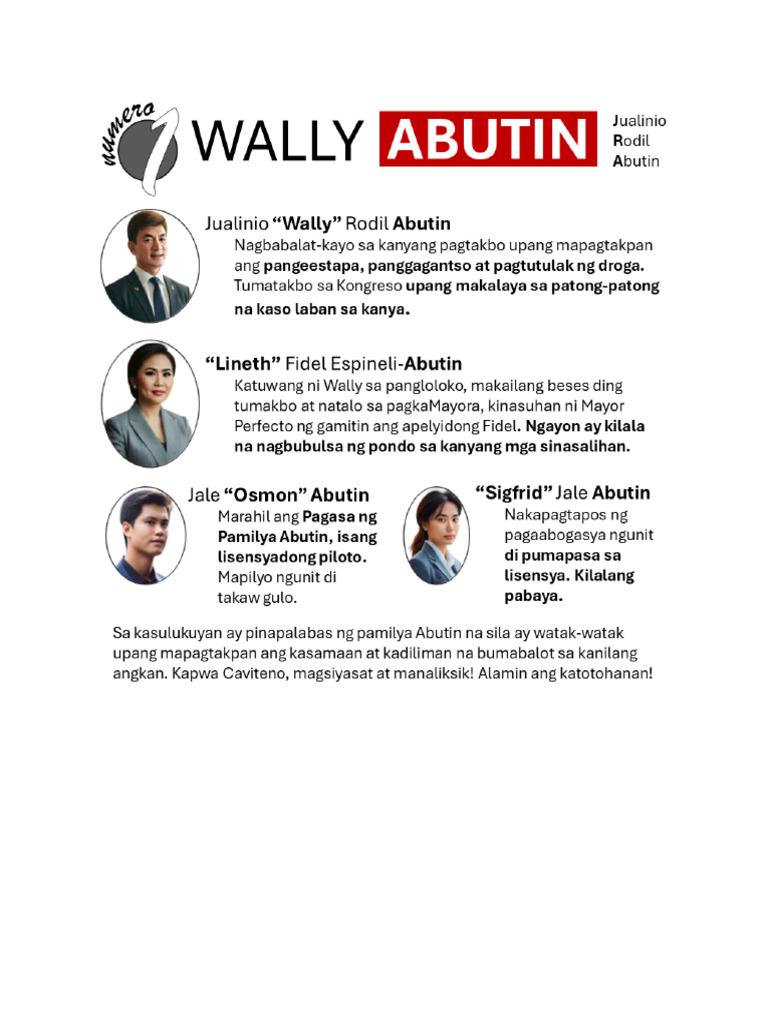 Wally Lineth Osmon Sigfrid Abutin | PDF