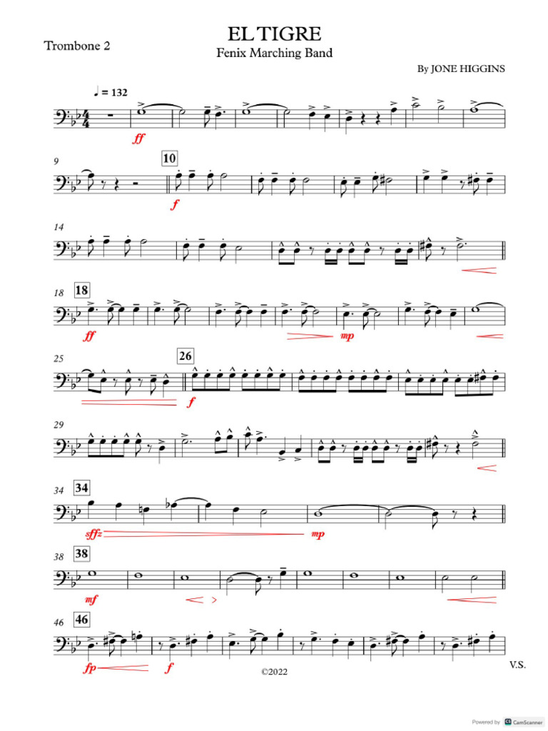 EL TIGRE. Trombone 2 | PDF