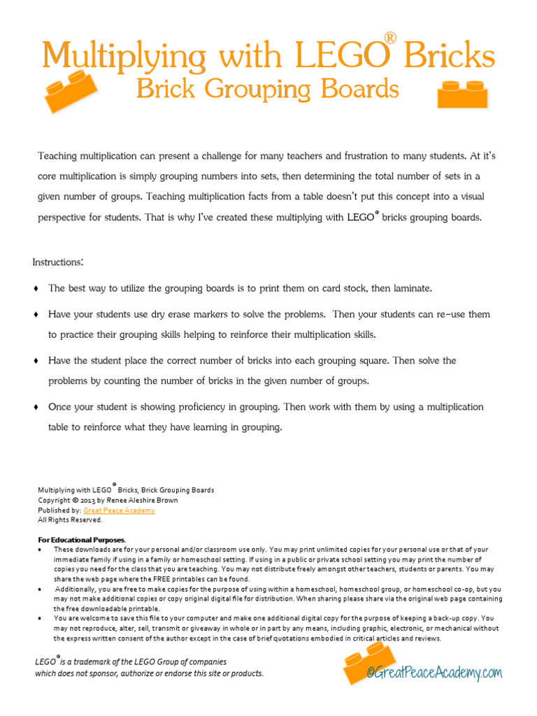 lego-multiplication | PDF | Multiplication | Homeschooling