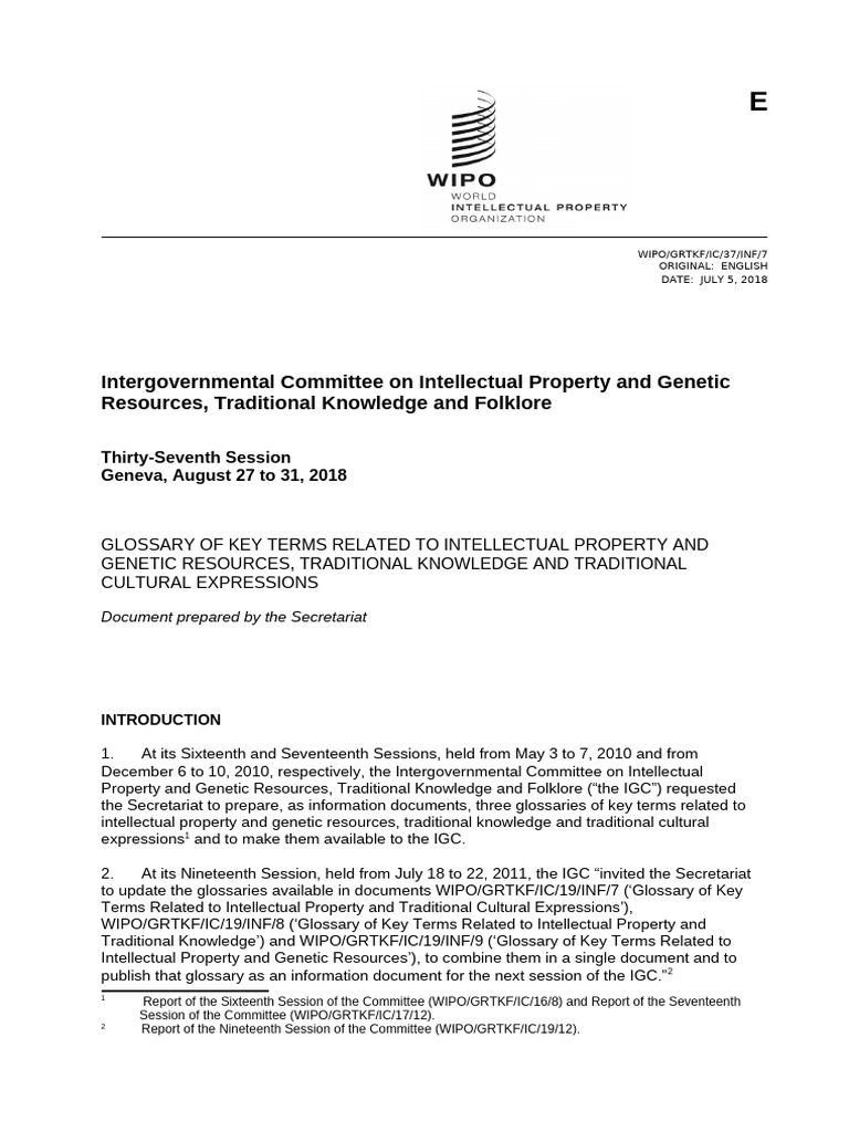 wipo_grtkf_ic_37_inf_7 (en) | PDF | Traditional Knowledge | Alternative Dispute Resolution