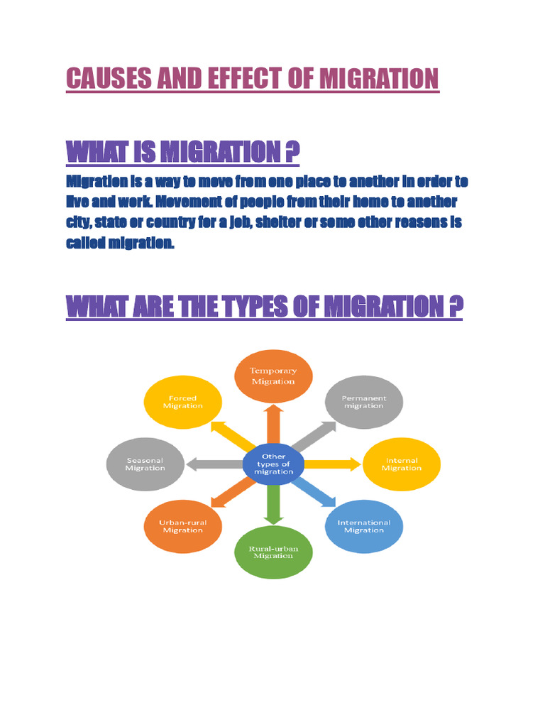 Causes and Effect of Migration 2 | PDF