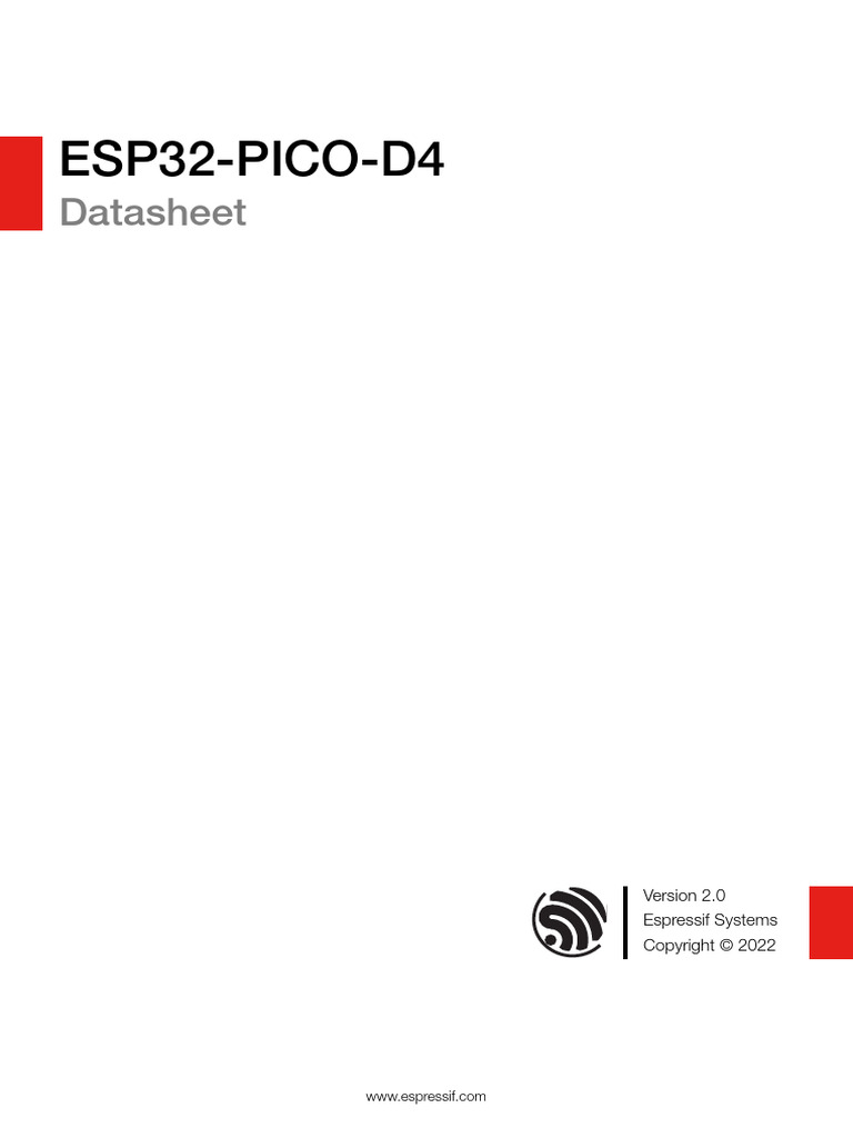 Esp32-Pico-D4 Datasheet en | PDF | Random Access Memory | Booting