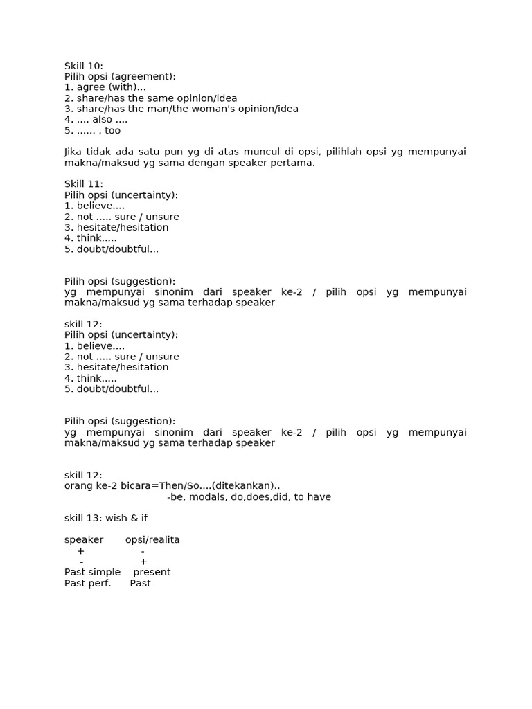 Listening Skill 10-14 Explanation | PDF