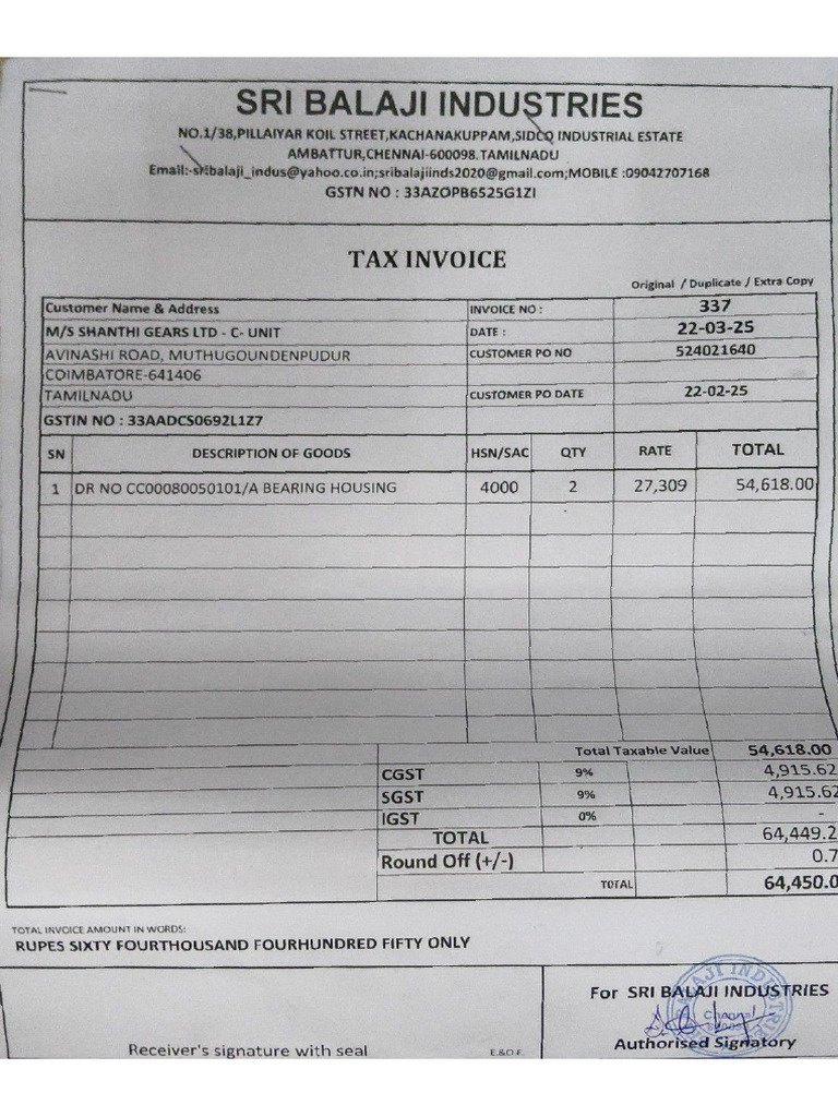 Shanthi Gears | PDF