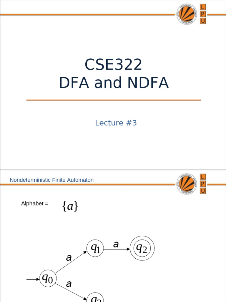 DFA vs NFA: Equivalence Explained | PDF