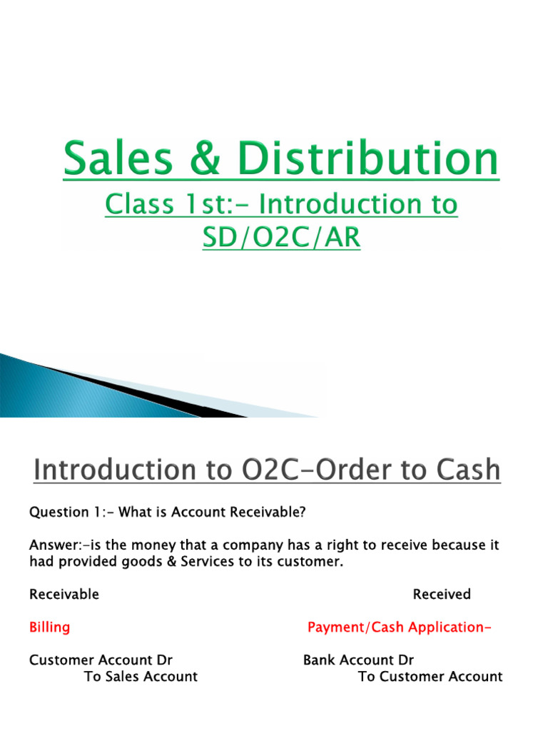 SD-AR-O2C Notes With Interview Questions | PDF | Invoice | Discounts ...