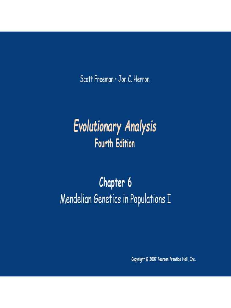 Evolution Analysis Lecture 6 | PDF | Zygosity | Natural Selection