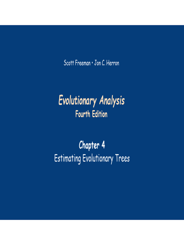 Evolution Analysis Lecture 4 (1) | PDF | Phylogenetics | Phylogenetic Tree