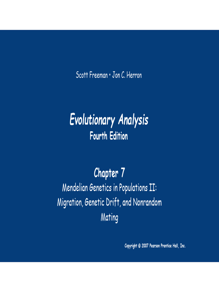 Evolution Analysis Lecture 7 | PDF | Mutation | Inbreeding