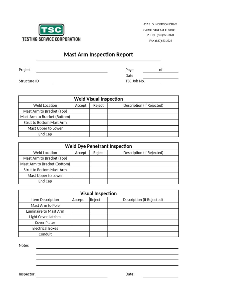 Mast Arm Inspection | PDF
