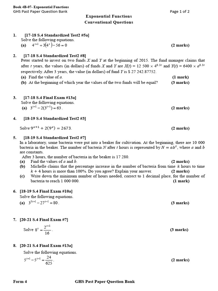 (17 22) 4B Ch.7 Exp - FCT - CONV | PDF | Mathematics | Mathematical Objects