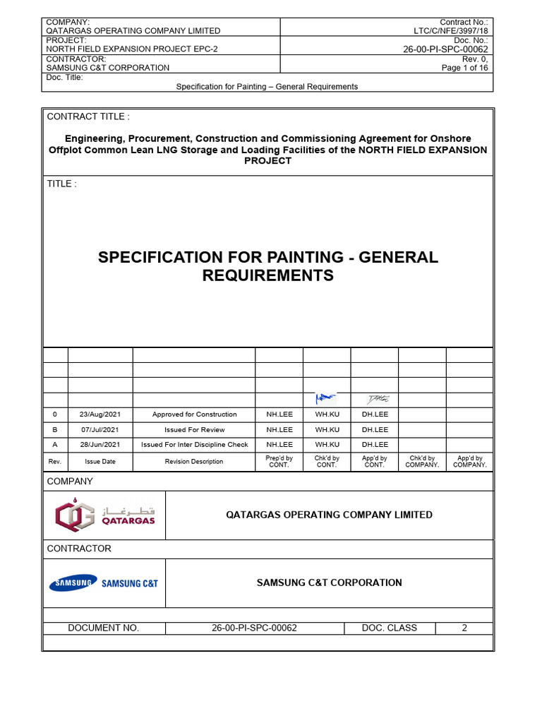 Painting Specification Overview | PDF | Paint | Stainless Steel