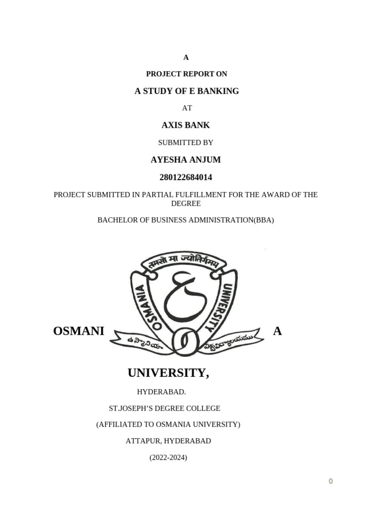 Anjum E banking Project | PDF | Banking | Financial Services