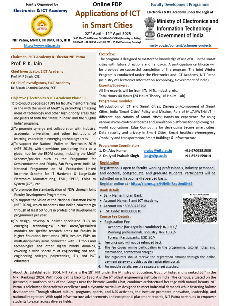 Hybrid FDP on Application of ICT in Smart Cities | PDF