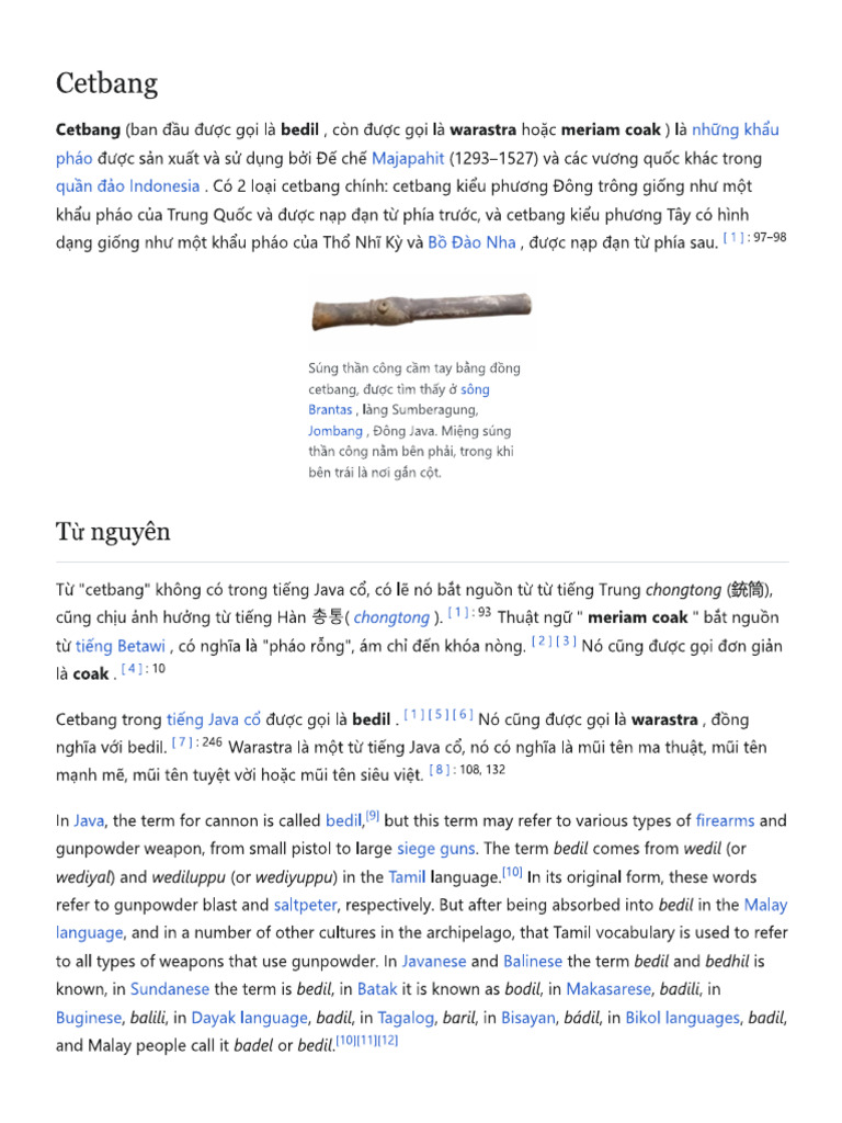 Cetbang-Hoả súng Indonesia | PDF